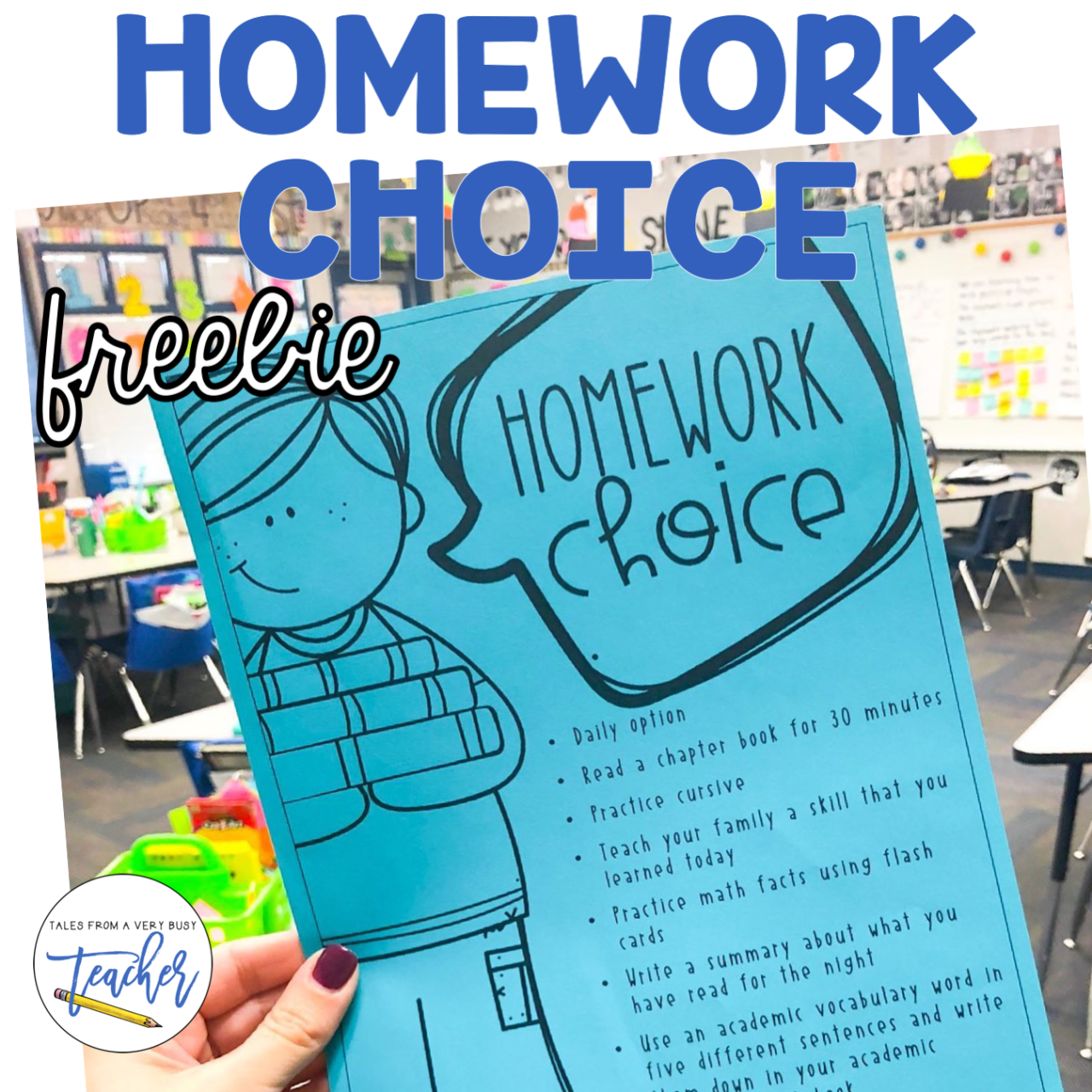 Homework Choice - Tales From a Very Busy Teacher