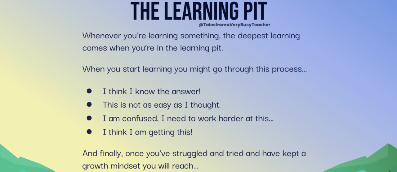What is the Learning Pit and How Do I Teach It?