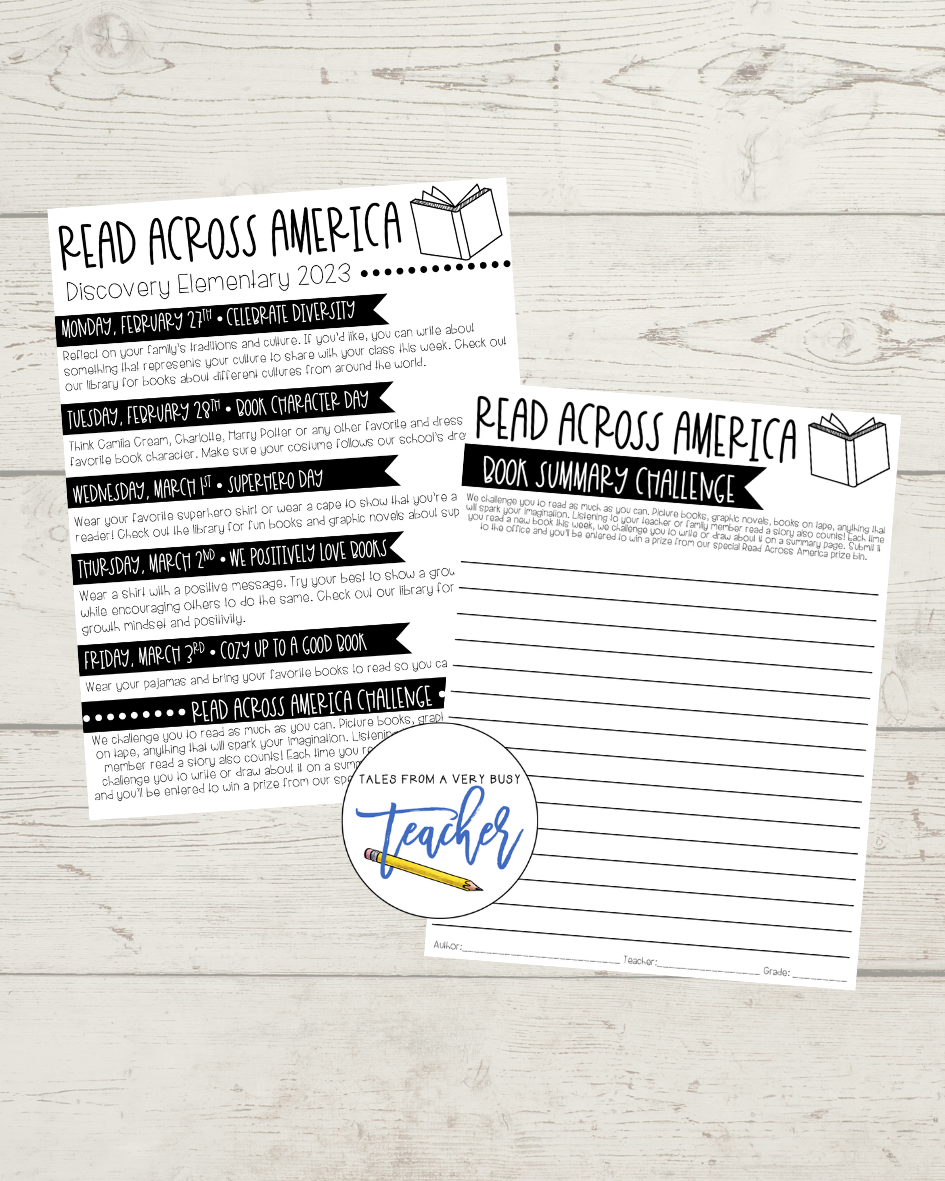 Six Themed Days for Read Across America Week